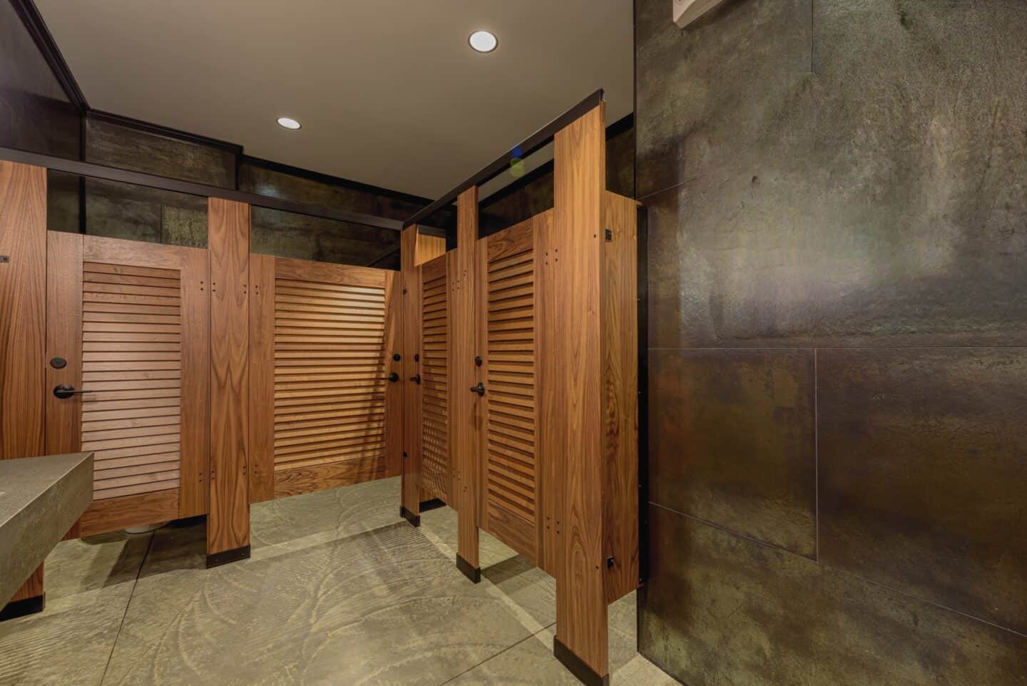 Wood Veneer Toilet Partitions | Ironwood Manufacturing