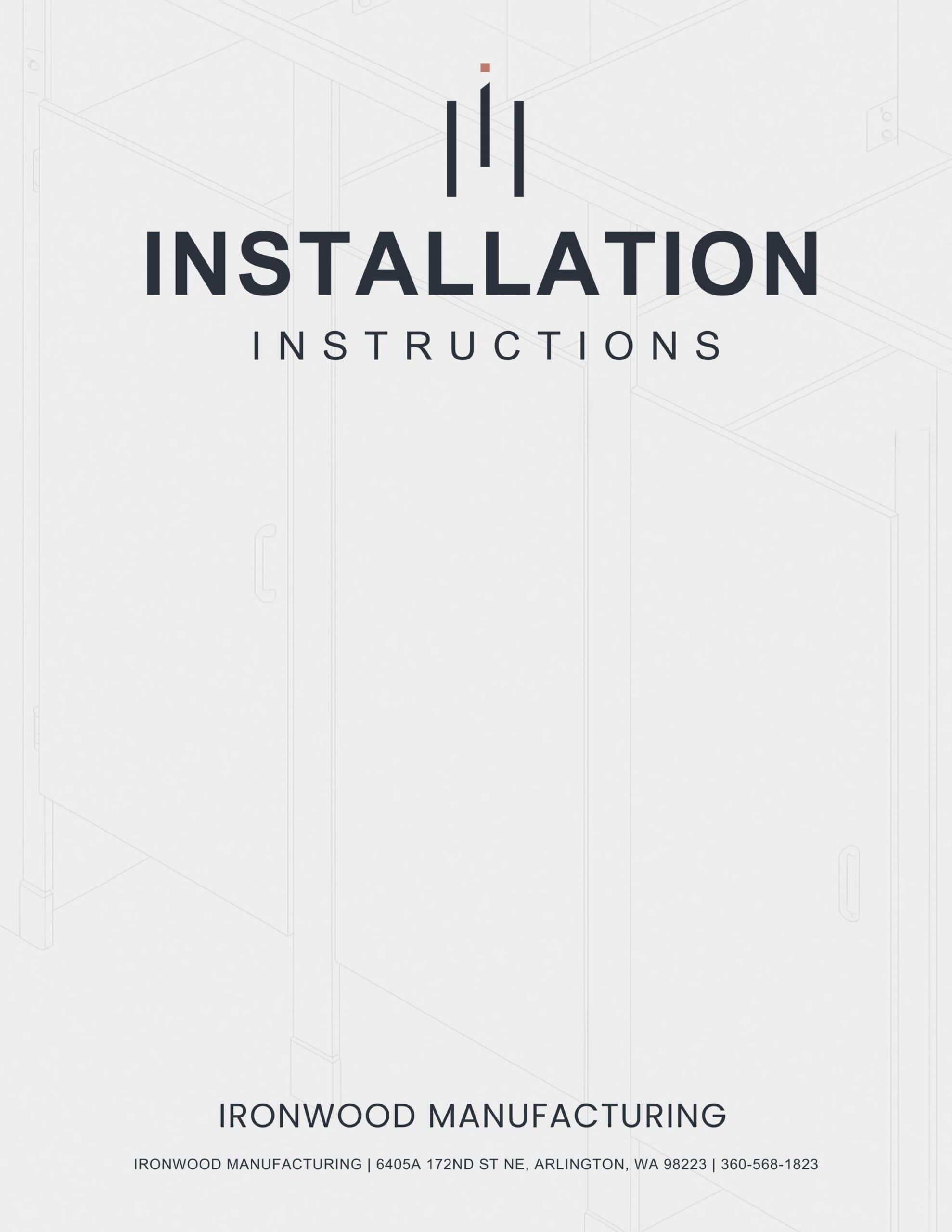 Toilet Partition Installation Instructions | Ironwood Manufacturing